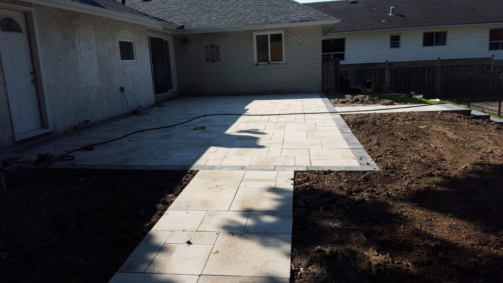 Backyard Interlock Patio - Terrastone Landscaping